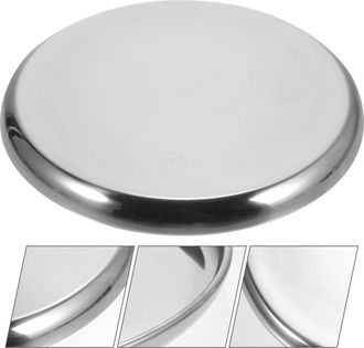 BESPORTBLE Runder Barhocker Ersatzsitz aus Edelstahl 304 0 7mm Kratzfest Leicht zu Reinigen für Küche Kantine und Bar