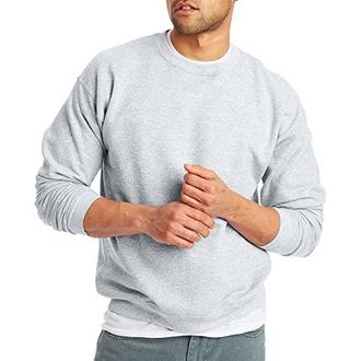 Hanes EcoSmart Fleece, Pullover Crewneck Sweatshirt, 1 Or 2 Pack Maillot de surv&ecirc;tement, Cendre, XL Homme