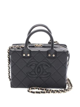 Chanel 2021-2025 CC Quilted Vault Vanity Case crossbody bag - Schwarz