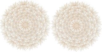 Artibetter 2 St&uuml;ck Tischsets L&ouml;wenzahnbl&uuml;tenmuster aus PVC Hohle Platzsets Klein f&uuml;r Essgeschirr Wiederverwendbare Tischunterlagen f&uuml;r Zuhause