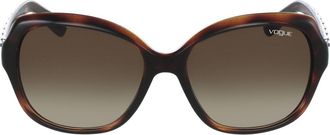 Vogue Damen Sonnenbrille VO2871S, Gr. One size (Herstellergr&ouml;&szlig;e: 56), Braun (Striped Dark Havana 150813)