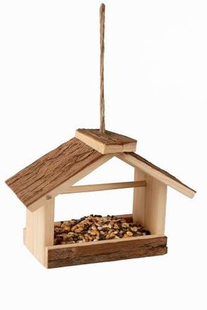 Flamingo Vogelhaus Loo - Premium-Qualit&auml;t - Holz Natur 23x11x11,6cm