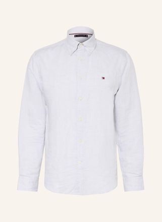 Tommy Hilfiger Hemd Regular Fit Mit Leinen blau