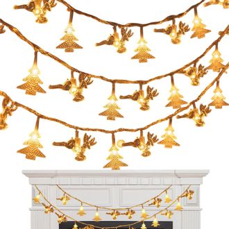 Generico Weihnachtsbeleuchtung für Baum, 50 LEDs, wasserdicht, 50 LEDs, Weihnachtsdekoration, einfache Montage und Verschönerung für den Innen- und Außenbereic