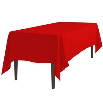 LinenTablecloth LTC LINENS Tischdecke 152 x 320 cm rechteckig, Polyester rot