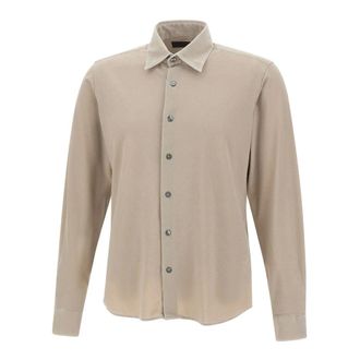 Roberto Ricci Design Rrd, Homme, Chemises, Beige, Taille: M Chemise Piqu&eacute; Techno Wash
