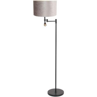 Steinhauer Stehlampe - Stang - schwarz - metall veloursstoff - - Steinhauer