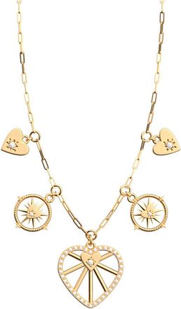 Les Georgettes Collier Coeur C&eacute;leste pampilles