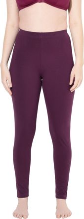 Ulla Popken Damen Leggings, Skinny, Elastikbund, Oeko-tex Casual Pants, Traubenrot, 45W / 32L EU