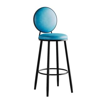 Generic Graue Barhocker in Tresenh&ouml;he mit R&uuml;ckenlehne, schwarzen Metallbeinen und 75 cm Sitzh&ouml;he, bezogen mit Kunstlederbezug, ideal f&uuml;r K&uuml;cheninseln und Fr&uuml;h