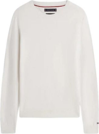 Tommy Hilfiger Pullover f&uuml;r Herren, Rundhalsausschnitt, Bio-Baumwolle (Elfenbein)