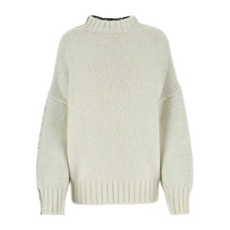 J.W.Anderson Femme, Pulls, Multicolore, Taille: 38 FR Pull Col Montant Bicolore Confortable