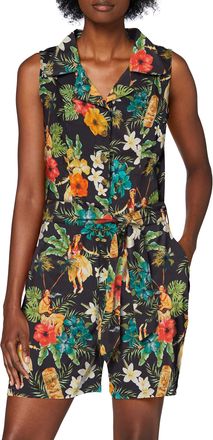 Queen Kerosin Damen (Leer) Jeans, Schwarz, XL