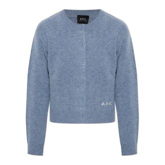 A.P.C. A.p.c., Damen, Strickwaren, Blau, LGr&ouml;&szlig;e