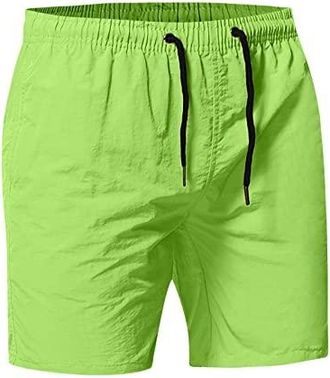 Generic Short de bain d&eacute;t&eacute; multifonction pour homme - 5 minutes - Couleur unie - Pour la plage, le sport, le fitness, les vacances, vert menthe, 3XL