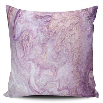 Generic Abstrakte Violette Marmorierung Zierkissenbezüge Mit Reißverschluss Sofakissen Modern Dekokissenbezug Für Balkon Sofa Schlafzimmer 45X45Cm