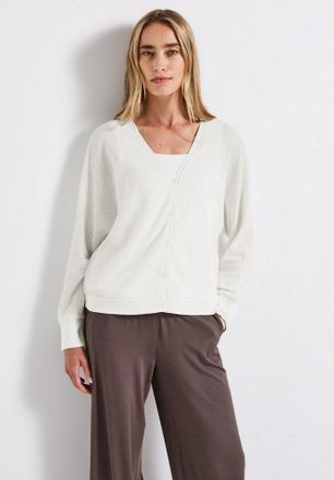 Street One Strickjacke im Strick-Look und mit V-Ausschnitt