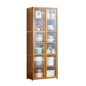 Generic Schmaler Aufbewahrungswagen, Doppelt&uuml;riger Wagen Mit Schmalem Spalt, Organizer-Schrank Mit Transparenter Schrankt&uuml;r, for Schmale W&auml;schebereiche Im Bad