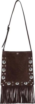 Valentino Garavani Hobo Bags - Fringe Detail Brown Suede Shoulder Bag - Gr. unisize - in Braun - f&uuml;r Damen