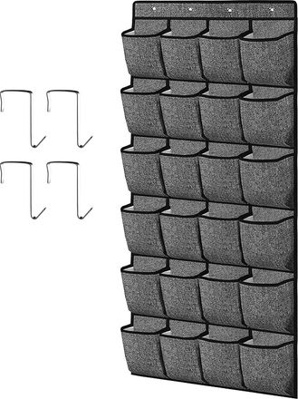 Yagosodee Schuh Organizer Hängend, Kleiderschrank Schuhhalter mit 24 Taschen Tür Schuhregal Schmal für den Eingangsbereich Schranktür-Schuhregal für Tür Hängeor