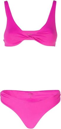 The Attico Femme, Maillots de bain, Rose, Taille: 42 FR Triangle Bikini in Lycra