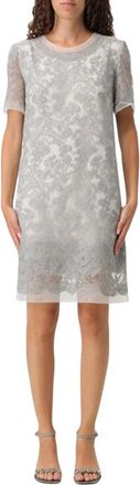 Ermanno Scervino Femme, Robes, Gris, Taille: 42 FR Floral Lace Dress