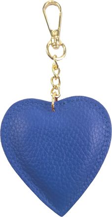 modamoda.de SA05 Leder Schl&uuml;sselanh&auml;nger, Taschenanh&auml;nger, handmade in Italy (Herz/Signalblau)