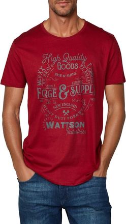 Riverso Tshirt Herren Baumwolle Regular Fit RIVLeon Rundhals Kurzarm Sommer Tee Shirt Print, Gr&ouml;&szlig;e:3XL, Farbe:Rot (PJD)