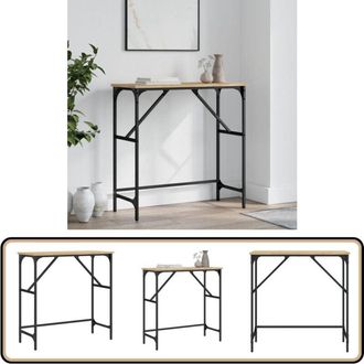 vidaXL Konsolentisch Sonoma-Eiche 75x32x75 cm Holzwerkstoff - Konsolentisch - Flurtisch - Couchtisch - Wohnzimmerstil - Industrial Style