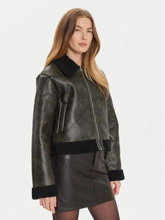 Pieces Jacke aus Kunstleder Pippi 17154704 Braun Regular Fit