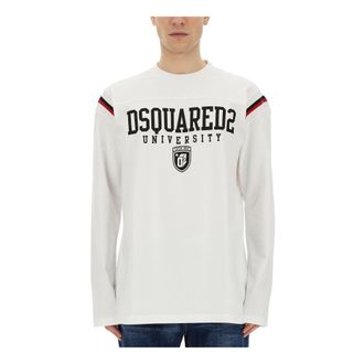 Dsquared2 Varsity Fit Tee - - Tops - Herren - Wei&szlig; - S