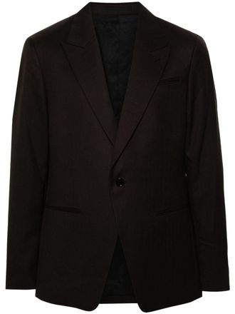AllSaints blazer Thorpe &agrave; rayures - Marron