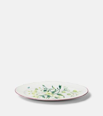 Ginori 1735 Plateau Florenza Duchessa en porcelaine &agrave; fleurs