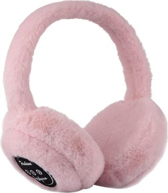 BESPORTBLE Kabellose Kabellose Musik Pl&uuml;sch Ohrensch&uuml;tzer Elektrische Ohrw&auml;rmer Aus Weichem Material Rosa Winter Headset F&uuml;r Kalte Tage Und Smartphone Kompatibil