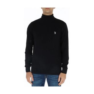 U.S.Polo Association Mock Neck Sweater Klassischer Stil - - Knitwear - Herren - Schwarzk - S