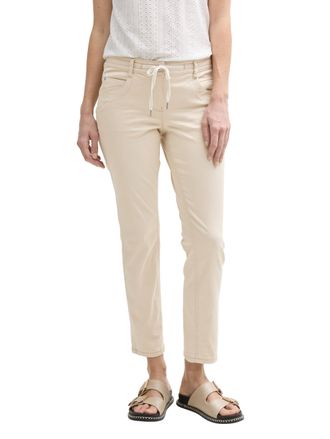 Tom Tailor Damen 1040963 Tapered Fit Hose, 21650 - Summer Beige, 44W / 28L EU