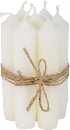 CMD 8er Set, tolle im Vintage-Stil klassische Stabkerzen im Landhauslook. Farbe WEISS. Schmal geschnitten, 2,2 cm Durchmesser, H&ouml;he 11 cm, Hoher Neidfakto