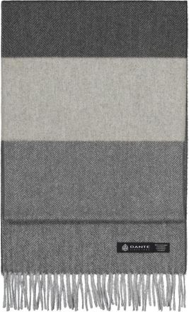 Dante Kaschmirschal mit Fischgrätmuster und Fransen in