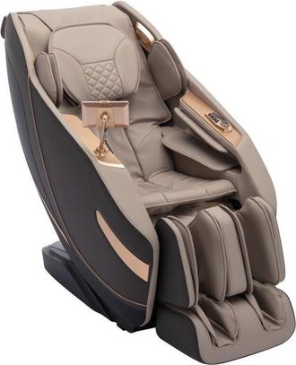 Vente-Unique Vente-unique - Fauteuil massant en simili -Système zero gravité - Beige - mowata