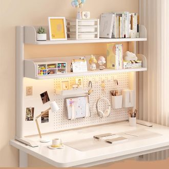 Generic Kleine Schreibtisch Regalaufsatz Ecke 95 cm Höhe Platzsparend Tischregal Schreibtisch Computer Hohe Tragkraft for Office Home Dormitory(100cm)