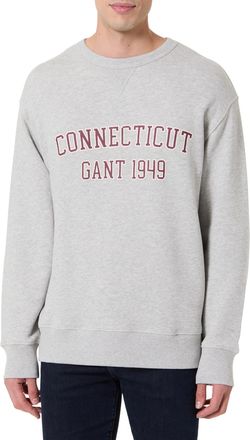 GANT Herren Graphic Sweatshirt, Grey Melange, XL