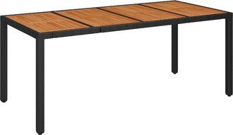 Generic Gartentisch mit Glasplatte, Terrassentisch, Tisch Esstisch, Balkontisch, Partytisch, Gartenm&ouml;bel, Poly Rattan(Grau 90x90x75cm) (190 x 90 x 75 cm)