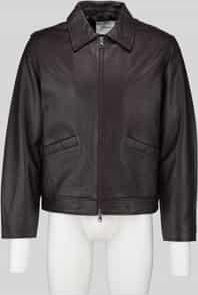 Selected Lederjacke aus Lammnappa mit Umlegekragen