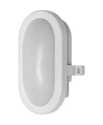Osram LED Wandleuchte 6W Bulkhead, 4000K, 420 lm, IP54, IK06, sto&szlig;fest, wei&szlig;es Polycarbonat-Geh&auml;use, Abstrahlwinkel 120&deg;, f&uuml;r Keller und Garagen
