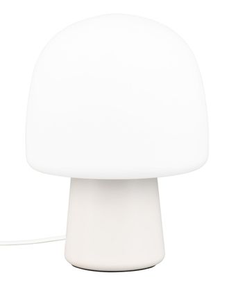 Trio Leuchten Tischleuchte Steen 568200176, Metall Warm Grey, Glas wei&szlig;, exkl. 1x E14