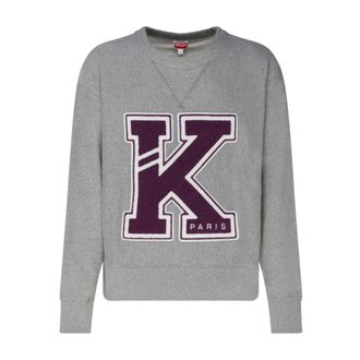 Kenzo Logo-Patch Detail Sweatshirt - - Sweatshirts & Hoodies - Herren - Grau - S