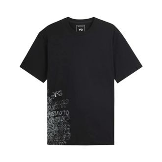 Yohji Yamamoto Homme, Tops, Noir, Taille: S GFX Short Sleeve Tee