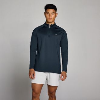 MyProtein Sweat Training MP homme 1/4 zip - Bleu marine fonc&eacute; - XS
