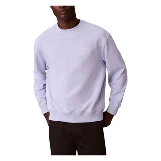 Calvin Klein Jeans Homme, Sweatshirts et sweats &agrave; capuche, Violet, Taille: M Crewneck SweaT-shirt