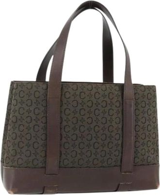 Celine Sac bandouli&egrave;re vintage Macadam en toile Pre-owned - Femme - Pre-owned - Brun - Taille: ONE Size